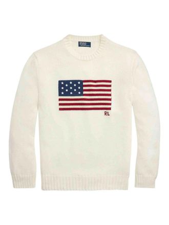 Polo Ralph Lauren Pull Col Rond - Blanc