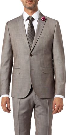 CG - Club of Gents Herren Sakko braun meliert Slim Fit