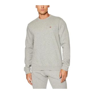 Napapijri Rundhals-Sweatshirt mit langen &Auml;rmeln aus Baumwollmischung - - Sweatshirts & Hoodies - Herren - Grau - L