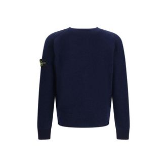 Stone Island Alpaca-Wool Blend Cardigan - Blue