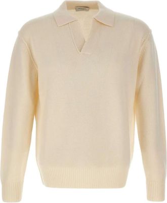 Paolo Pecora Homme, Pulls, Beige, Taille: L V-neck Tricots