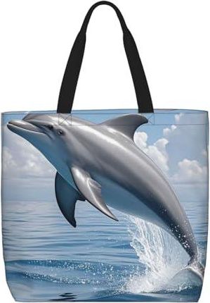 Generic Dauphin Sac Fourre-Tout Pliable Sacs De Courses Imperm&eacute;able Sac Fourre Tout Pour Gym Plage Quotidienne