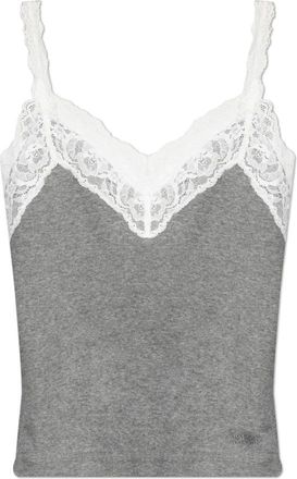 VETEMENTS Femme, Tops, Gris, Taille: 36 FR Haut en dentelle