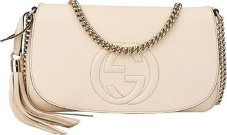 Gucci Crossbody Bags - Gucci White Leather GG Soho Crossbody Bag - Gr. unisize - in Weiß - für Damen