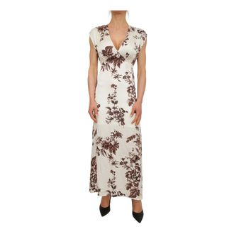 Liu Jo Langes bedrucktes Satinkleid - - Dresses - Damen - Mehrfarbig - XL