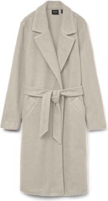 Vero Moda Vmfortuneaya Ss23 Long Coat Noos Veste, Oatmeal/d&eacute;tails : m&eacute;lange, XL Femme