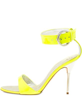 Giuseppe Zanotti sandales en cuir à talon 100 mm - Jaune