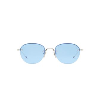 Thom Browne Titanium Halb-Randlose Ovale Sonnenbrille - - Accessories - unisex - Blau - 52 MM