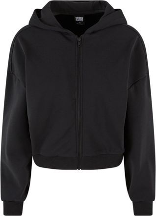 Urban Classics Cozy Kapuzenpullover kurz geschnitten f&uuml;r Damen (Schwarz)