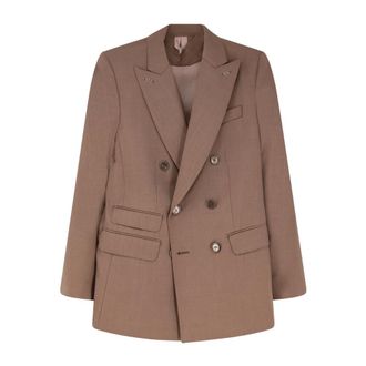 Max Mara Femme, Vestes, Beige, Taille: 40 FR Double-Breasted Blazer
