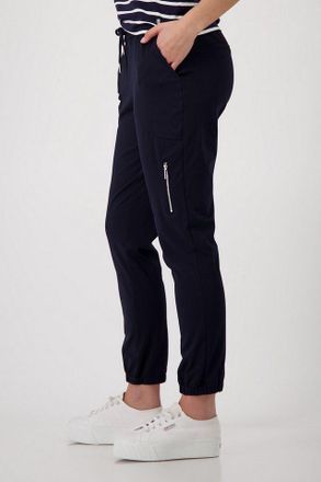 Monari Jogger Pants Hose Jill Basic Regular fit mit Rei&szlig;verschlusstasche