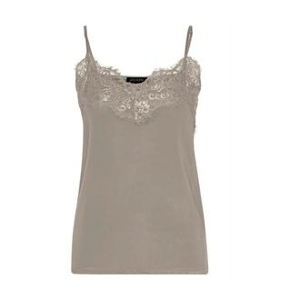 Soaked In Luxury Femme, Tops, Beige, Taille: 40 FR D&eacute;bardeur avec Dentelle Brindle