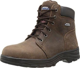 Skechers Womens Workshire Peril Boot Industrial, Dark Brown, 8.5 M US
