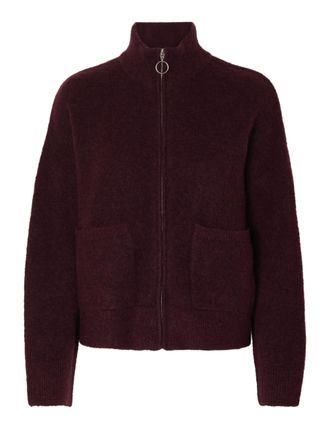 Selected Slfsia Ras Ls Knit Zipper Cardigan Noos