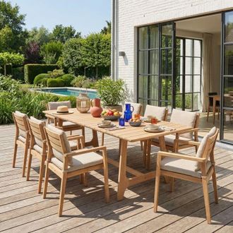 Sweeek Table de jardin bois dacacia naturel 8 places - Aroha