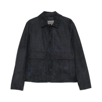 Corneliani Lederjacke - - Jackets - Herren - Blau - 2XL