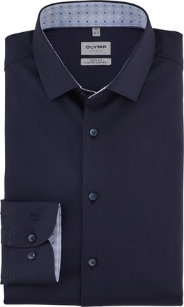 Olymp Herren Oberhemd Langarm Level Five 24/Seven,Twill,366 Level 5 Body fit (15.05.2015 - F16),22 Modern Kent,Marine 18,42