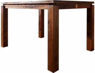 Massivmoebel24 Esstisch Sheesham 90x90x76 life honey lackiert METRO LIFE 151