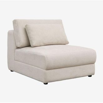 Sklum Zentrales Modul f&uuml;r modulare Sofas mit verstellbarer Kopfst&uuml;tze aus Chenille Cataline