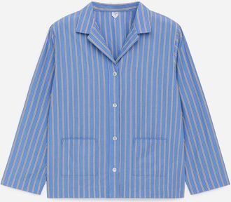 Arket Hemd Aus Baumwollsatin -Blau