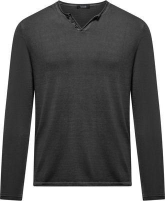 Bomboogie Homme, Pulls, Noir, Taille: M Pull &agrave; Maille Jersey D&eacute;grad&eacute;e avec Boutons