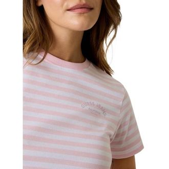 Guess T-shirt ray&eacute; &agrave; logo imprim&eacute; en coton m&eacute;lang&eacute;