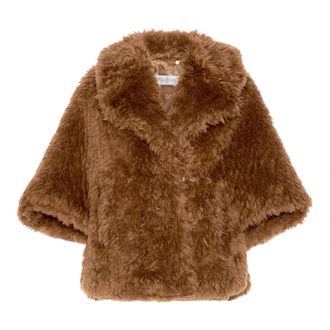 Max Mara Wollcape mit weicher Textur - - Jackets - Damen - Braun - M/L
