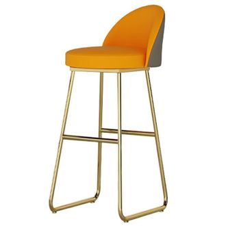 Generic Barhocker mit PU-Lederbezug, hohe Hocker mit R&uuml;ckenlehne und Metallbeinen, Fr&uuml;hst&uuml;cksst&uuml;hle f&uuml;r Bar, Theke, K&uuml;che und gewerbliche Nutzung