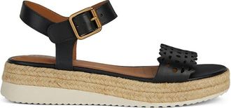 Geox Mädchen Eolie Wedge Sandal, Schwarz, 38.5 EU