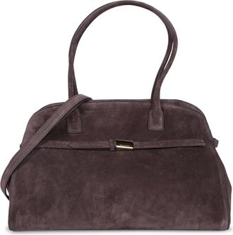 Orciani Femme, Sacs, Brun, Taille: ONE Size Sac bandouli&egrave;re en daim p&ecirc;che