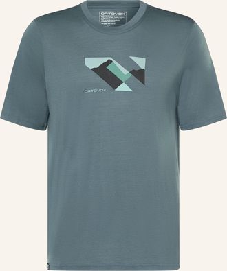Ortovox T-Shirt 140 Cool Landscape Mit Merinowolle blau