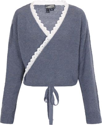 Dreimaster Dreimaster Strickjacke Frauen grau blau