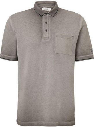 s.Oliver Kurzarmshirt Polo-Shirt Piqu&eacute;-Poloshirt mit Waschung und Brusttasche