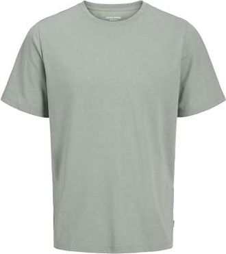 Jack & Jones JACK&JONES JJEORGANIC Noos T-Shirt &agrave; col Rond m&eacute;lang&eacute;, Vert Iceberg - D&eacute;tails : m&eacute;lang&eacute;, XXL