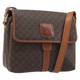 Celine Pre-owned Vintage Macadam Canvas Shoulder Bag - Femme - Pre-owned - Brun - Taille: ONE Size