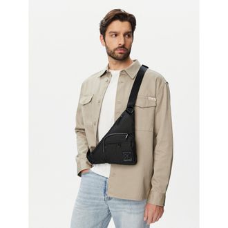 Calvin Klein Umh&auml;ngetasche Calvin Klein Utility Emblem Aop Crossbody LV04D3386G Schwarz