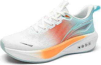 Generic Chaussures Running Polyvalentes Mixte avec Tige Mesh R&eacute;sistante, Semelle EVA L&eacute;g&egrave;re et Confort Quotidien Ville & Outdoor,Whitecyanorange,42 EU