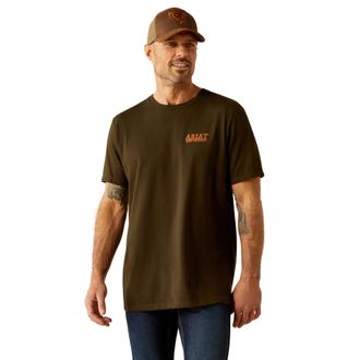 Ariat Mens Ariat Armadillo on a Half Shell T-Shirt in Dark Olive, Size 2X-Large