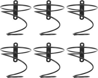 DOITOOL 6 St&uuml;ck Wandmontiertes Weinregal aus Metall Flaschenhalter f&uuml;r Rotwein Vertikal und Schr&auml;ge Befestigung Weinaufbewahrung f&uuml;r K&uuml;che und Hausbar