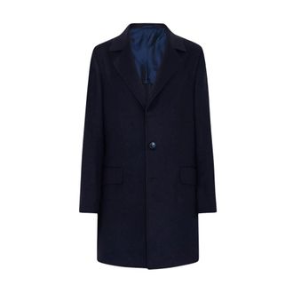 Kiton Reiner Kaschmir Mantel - - Coats - Herren - Blau - XL