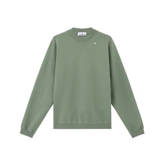 Stone Island Gr&uuml;ner Crewneck Sweatshirt Stellina - - Sweatshirts & Hoodies - Herren - Gr&uuml;n - M