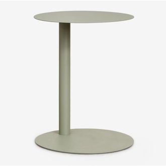 Sklum Table dappoint ronde &Oslash;40 cm en acier inoxydable Yannik SKLUM Vert Kaki