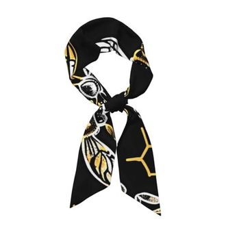 Generic &Eacute;charpe Bee Queen pour femme - &Eacute;charpe tour de cou pour sac &agrave; main - En satin de soie - Pour le sport, le yoga et le visage