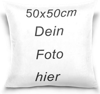 Mnsruu Zierkissenbez&uuml;ge, Foto-Kissen Selbst gestalten, Kissen-Bezug mit Foto Bedrucken Lassen, Personalisierte Geschenkidee Fotokissen, Kopfkissen mit eigene