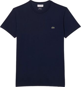 Lacoste Homme, Tops, Bleu, Taille: 4XL T-shirt en coton Pima