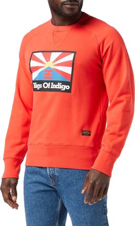Kings of Indigo Herren Parnell Sweatshirt, Rot (Rising Sun Flag RED 7921), Large (Herstellergr&ouml;&szlig;e:L/)