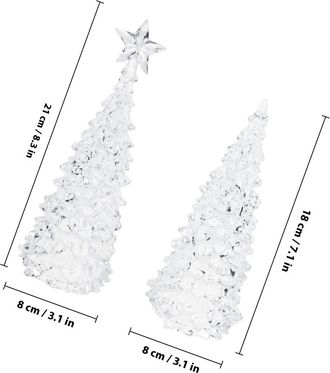 Cabilock Veemoon 2st&uuml;cke Acryl-Weihnachtsbaum-Modell Weihnachtsdekoration f&uuml;r Schreibtisch Partydeko Simulierter Weihnachtsbaum Weihnachtsschmuck f&uuml;r Zuhause D