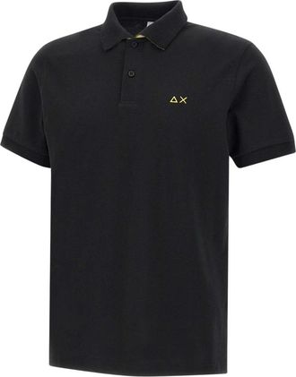 Sun 68 Polo avec imprim&eacute; sous le col - Homme - Tops - Noir - Taille: S