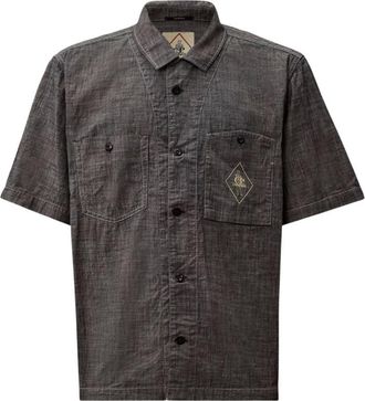 C.P. Company C.p. Company, Homme, Chemises, Bleu, Taille: S Chambray Short Sleeve Button Shirt