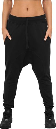 Urban Classics Damen Relaxed Sporthose Ladies Light Fleece Sarouel Pant TB936, Gr. 34 (Herstellergröße: XS), Schwarz (Black 7)